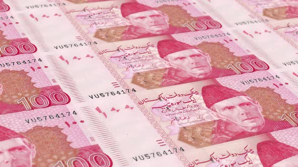 One Hundred Rupee Note Bill Pakistan Infinite Loop 4K Resolution ...