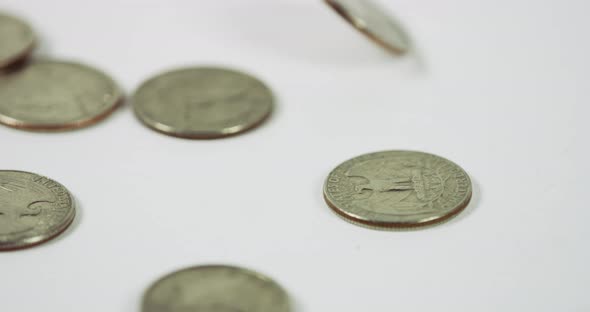 Quarters Falling, Stock Footage | VideoHive