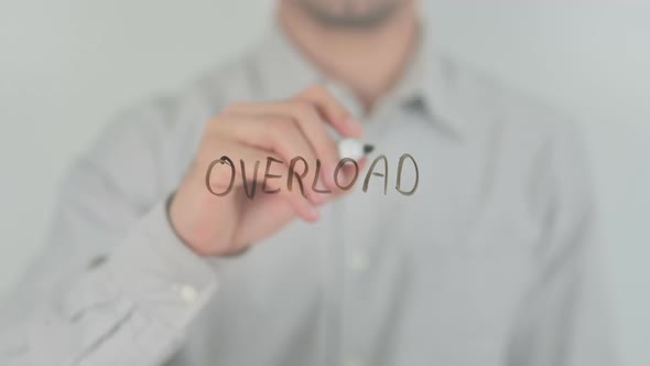 Overload Writing on Screen with Hand, Stock Footage | VideoHive