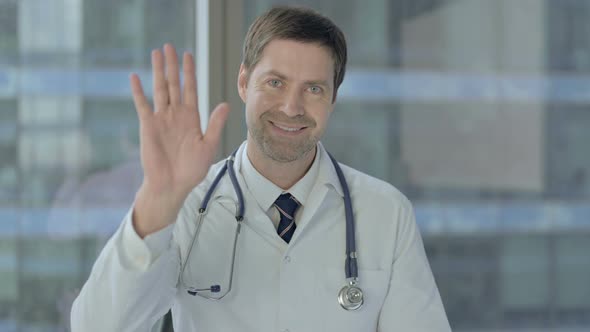 Ambitious Doctor Having Conversation, Webinar, Stock Footage | VideoHive