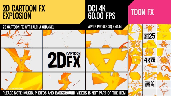 2D Cartoon FX (Explosion Set 14), Motion Graphics | VideoHive