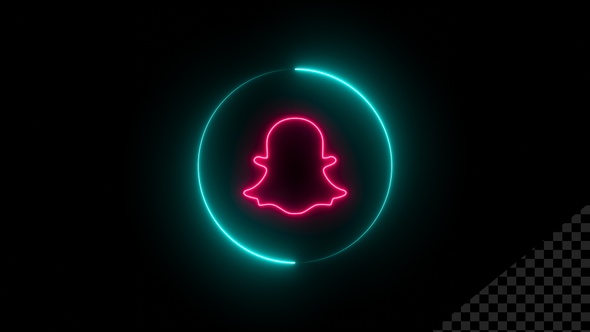 Colorful Neon Snapchat Icon, Motion Graphics | VideoHive