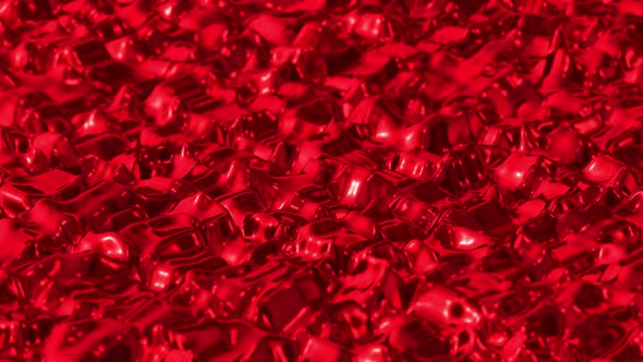 Bumpy Red Metal Liquid Surface Waves, Motion Graphics | VideoHive