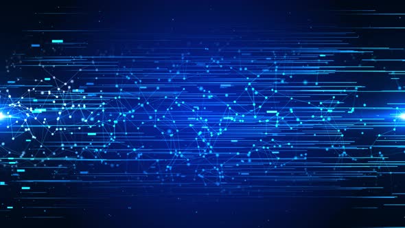 Directional High Speed Flying Lines 3d Technology Tunnel, high tech ...