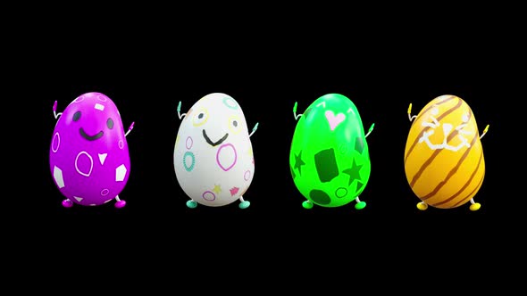 23 Easter Day Eggs Dancing HD, Motion Graphics | VideoHive