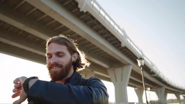 Happy Ginger Man Walking, Stock Footage | VideoHive