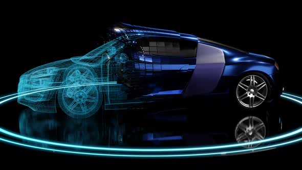 Sportscar production. Modern car intro., Motion Graphics | VideoHive