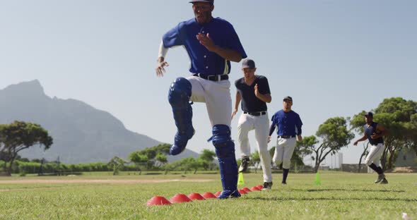 Baseball players training before playing, Stock Footage | VideoHive