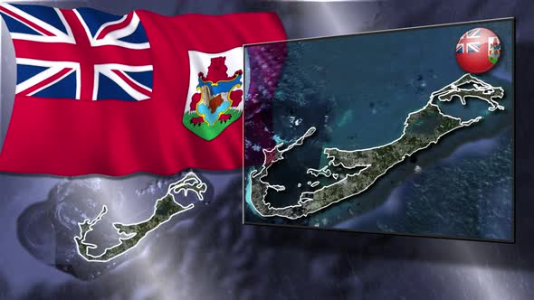 Bermuda Flag And Map Animation, Motion Graphics | VideoHive