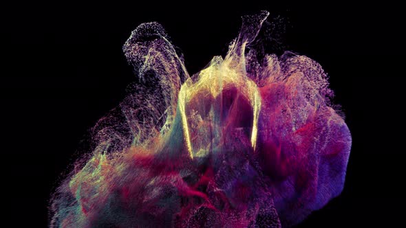 Colorfull Particle Bird 4K, Motion Graphics | VideoHive