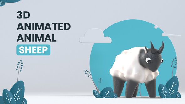3D Animated Animal - Sheep, Motion Graphics | VideoHive