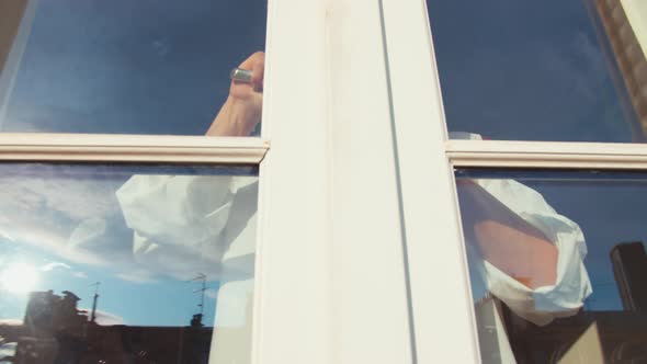 Young girl opening a window, Stock Footage | VideoHive