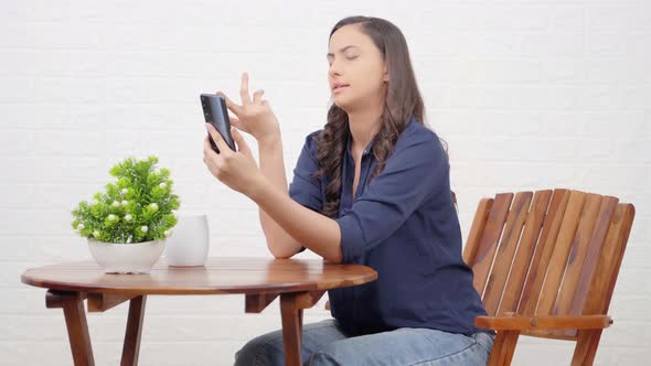 Indian girl on facetime, Stock Footage | VideoHive