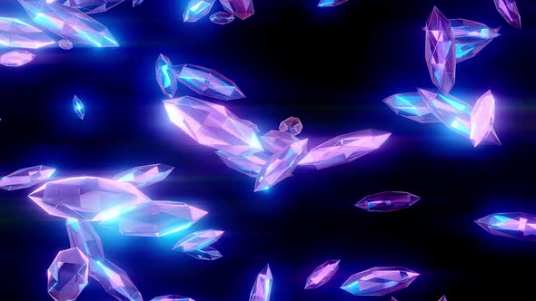 Crystal Particles Falling, Motion Graphics | VideoHive