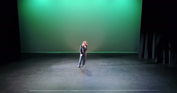 Singer singing on stage , Stock Footage | VideoHive