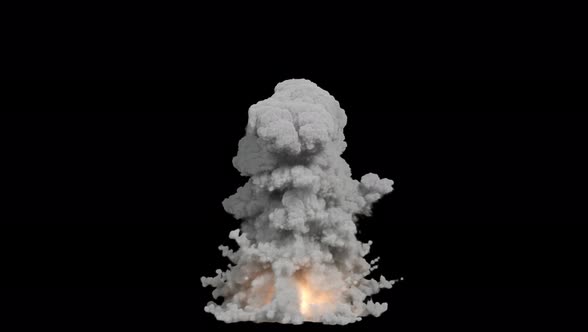 Explosion - White Smoke - 4K - Alpha, Motion Graphics | VideoHive