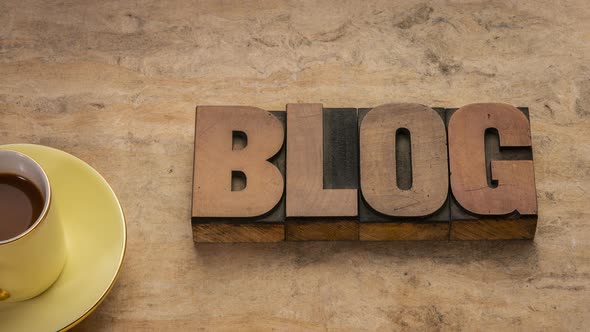 blog word - stop motion animation with vintage letterpress wood type ...