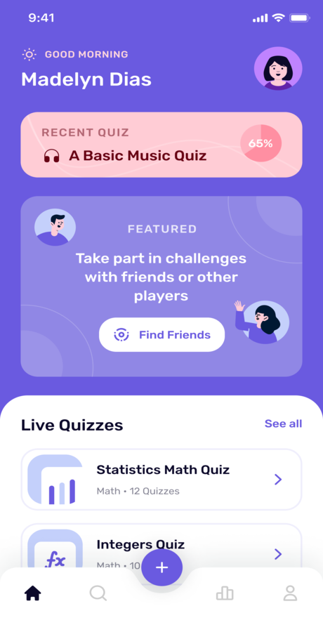 Quiz APP ANDROID + IOS + FIGMA | UI Kit | Flutter | Queezy Game by ...