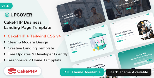 Upcover - CakePHP Business Landing Page Template by ShreeThemes | ThemeForest
