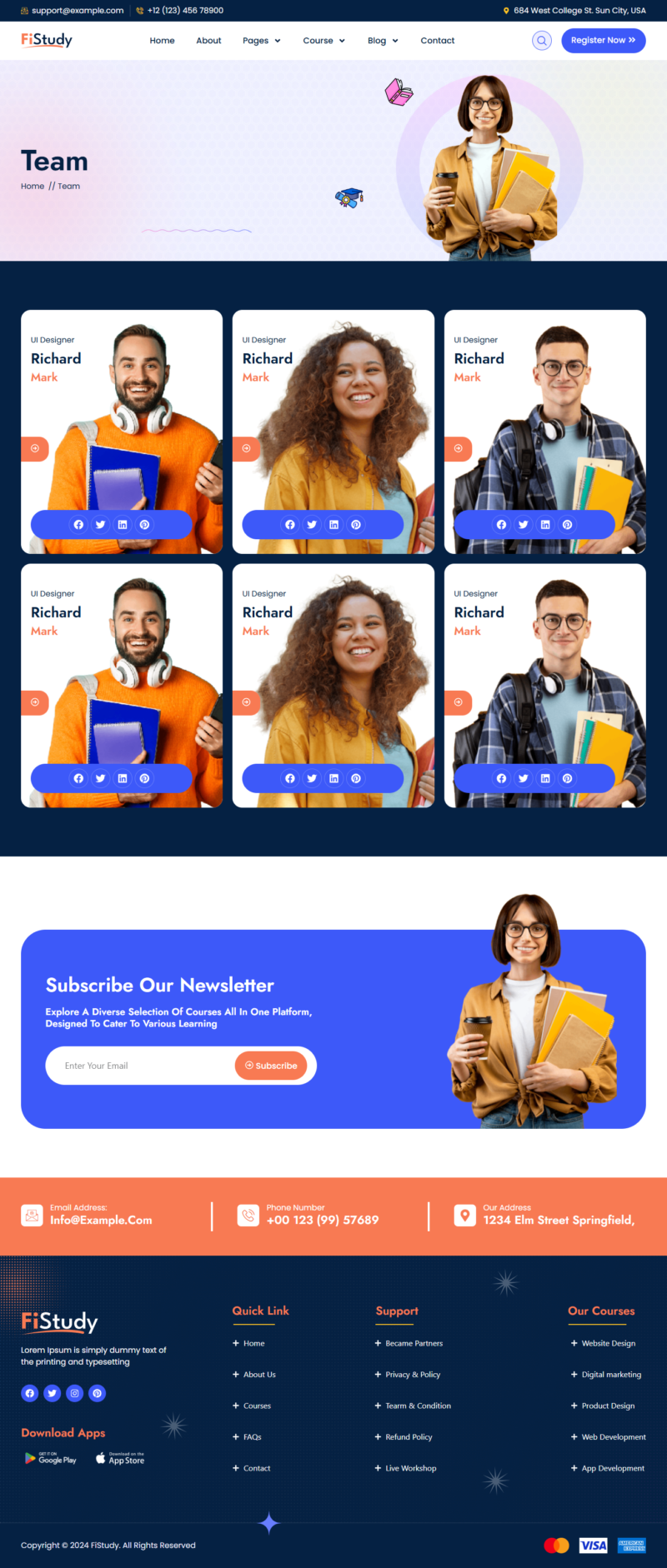 FiStudy - Professional Education & Online Course Elementor Pro Template Kit by weblayout