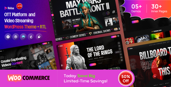 Holaa - OTT Platform and Video Streaming WordPress Theme + RTL by CodexShaper