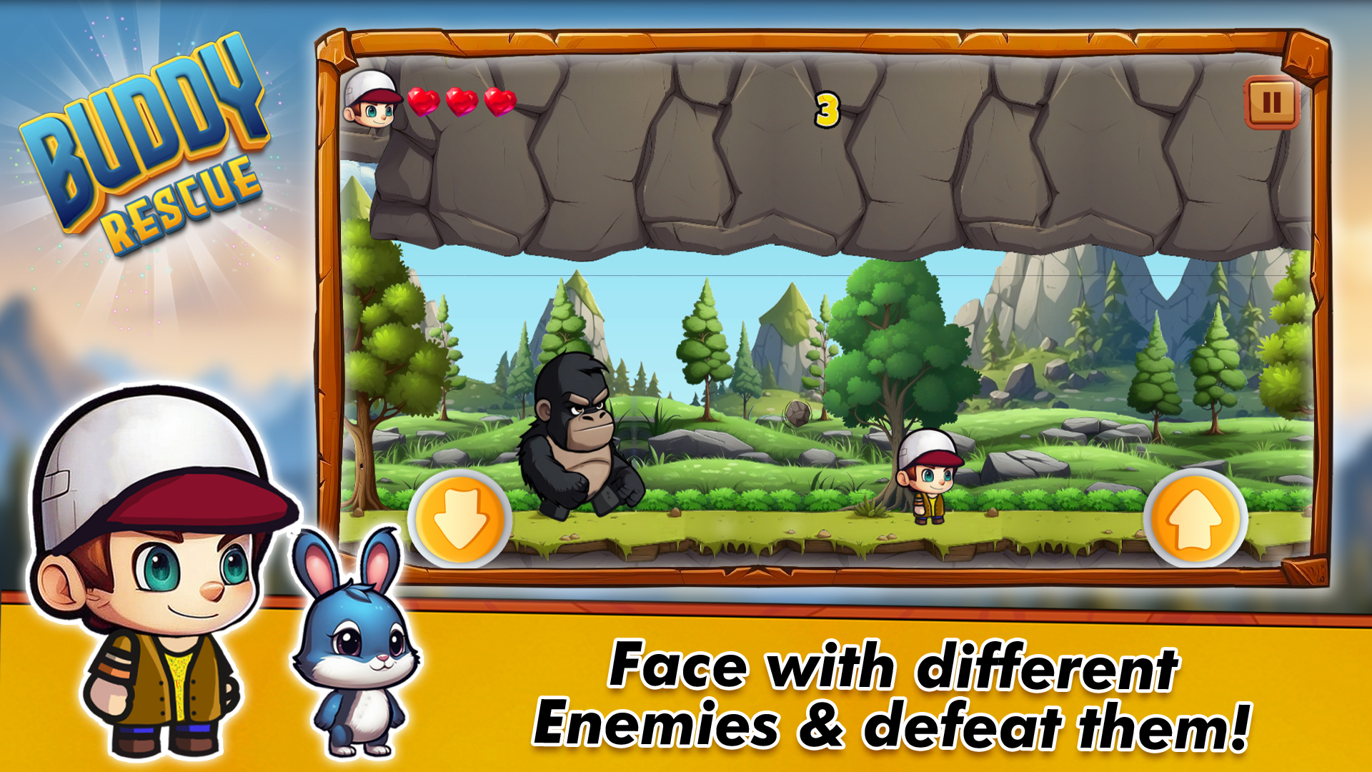 Buddy Protector HTML5 Construct 3 Game by pairplaycreation | CodeCanyon