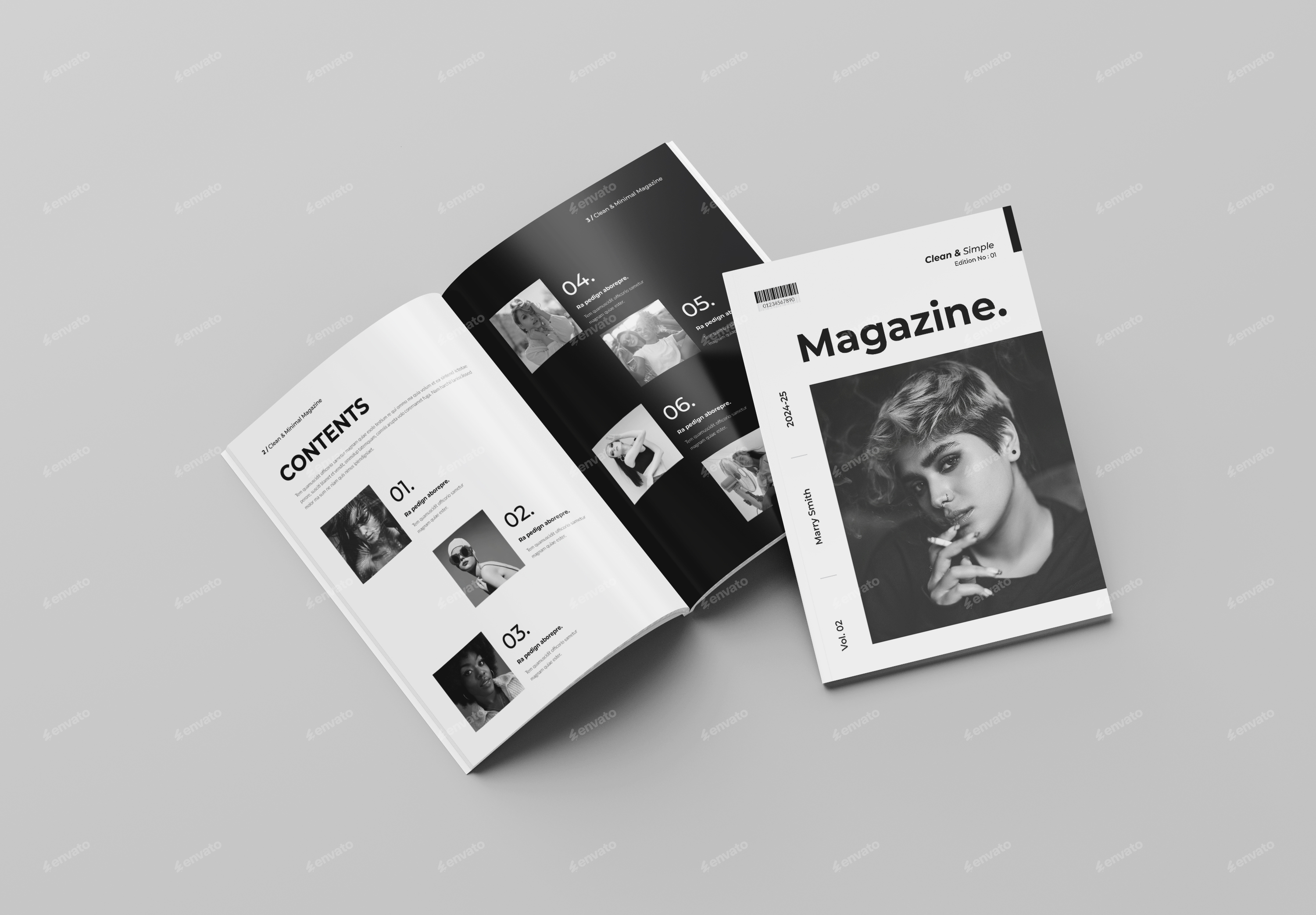 Minimal Magazine Template, Print Templates | GraphicRiver