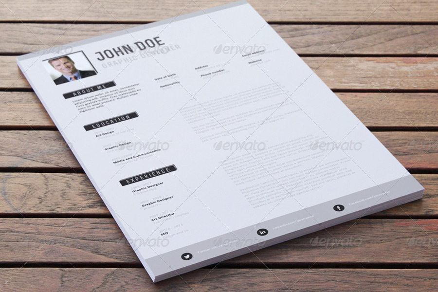 Clean Resume, Print Templates | GraphicRiver