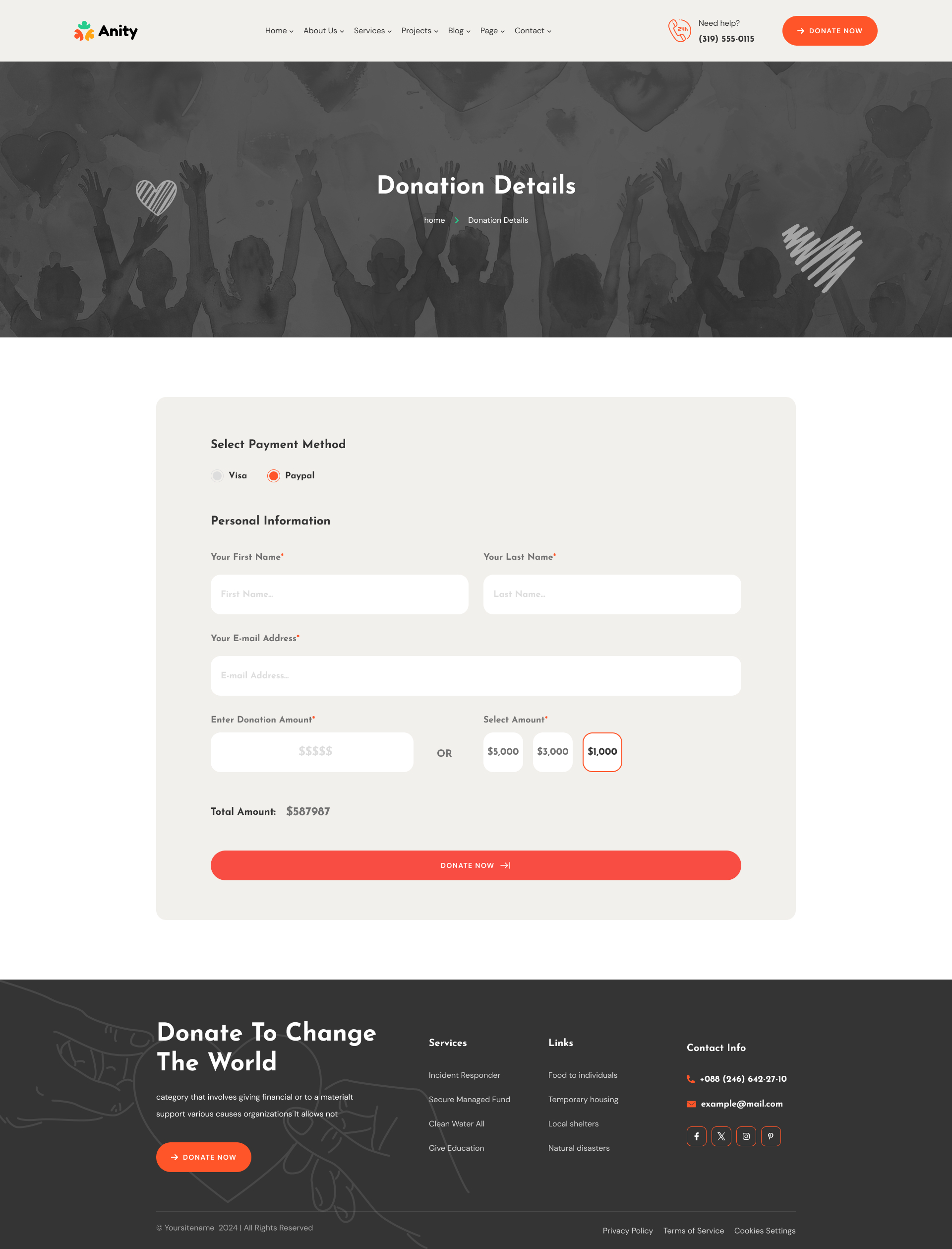 Anity - Charity & Donation Figma Template by scriptfusions | ThemeForest