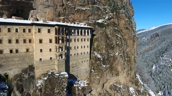 Historic Building at the Edge of the Precipice, Stock Footage | VideoHive