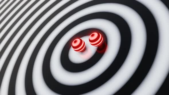 Hypnotic Balls Moving on Illushion Background, Motion Graphics | VideoHive