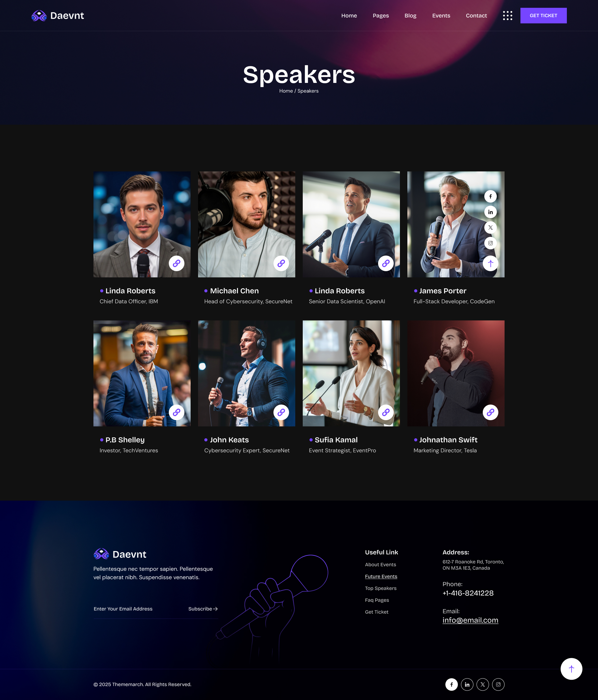 Daevnt - Event & Conference Figma Template by thememarch | ThemeForest