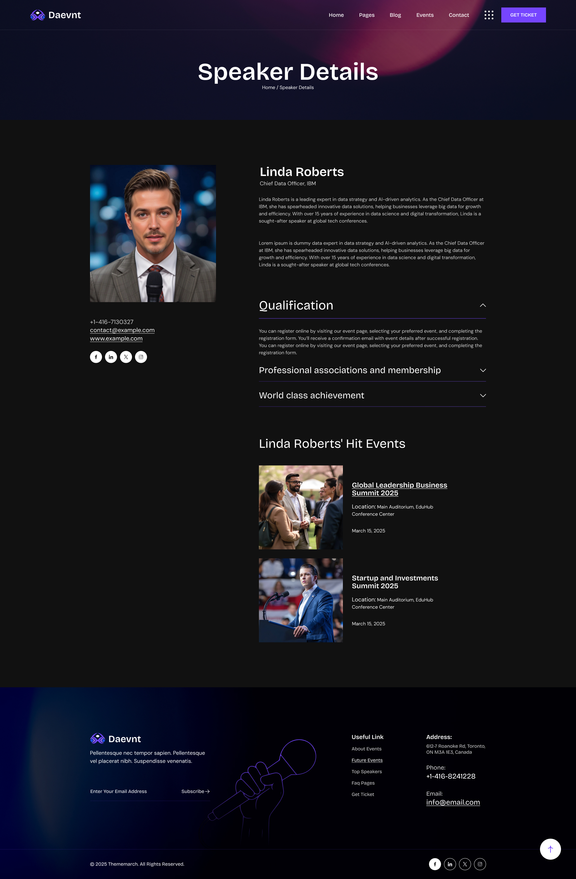 Daevnt - Event & Conference Figma Template by thememarch | ThemeForest
