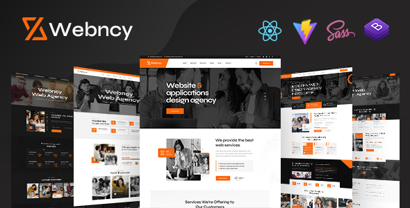 Webncy - Web Design Agency React Template by KodeSolution | ThemeForest