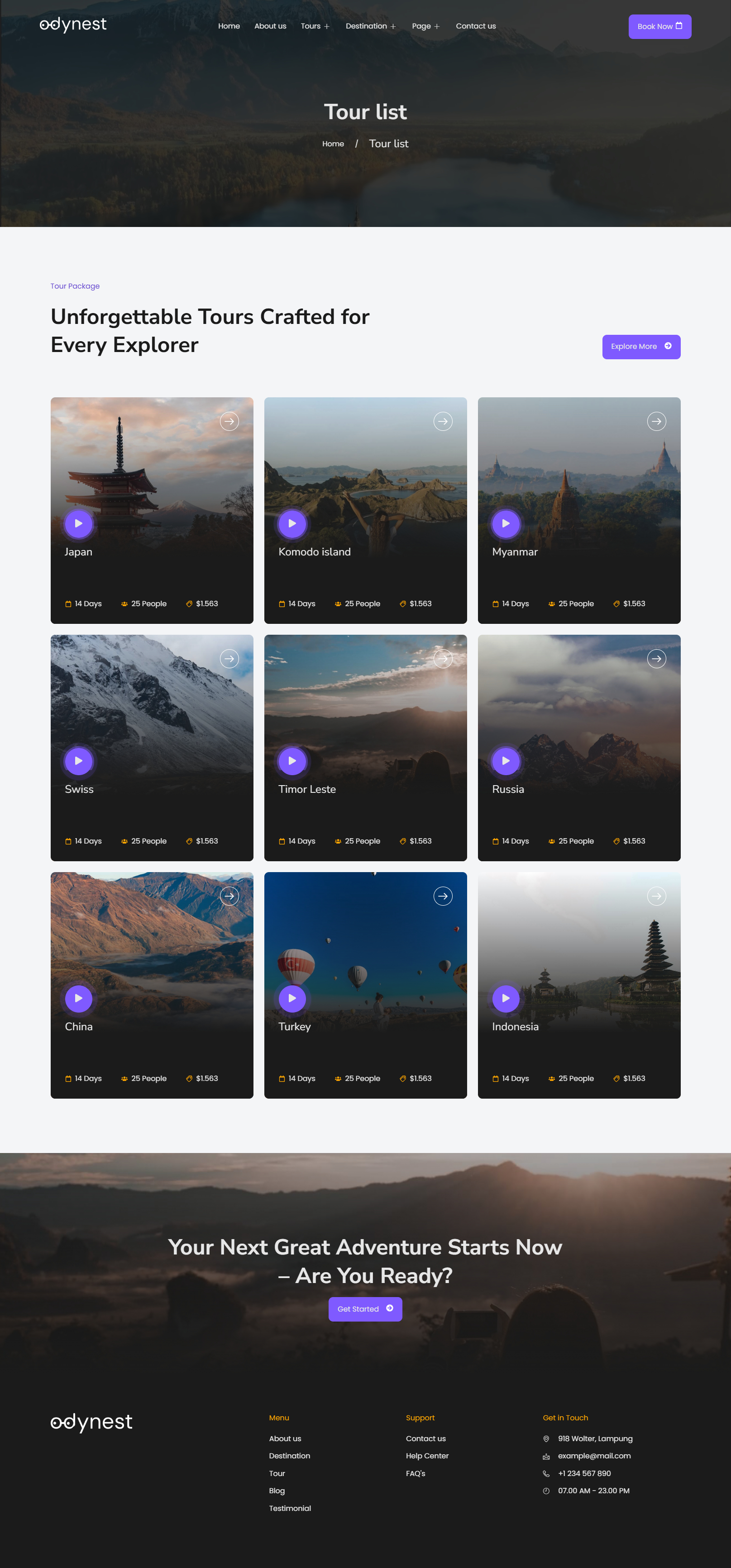 Odynest - Travel & Tour Agency Elementor Template Kit by Samtiv ...