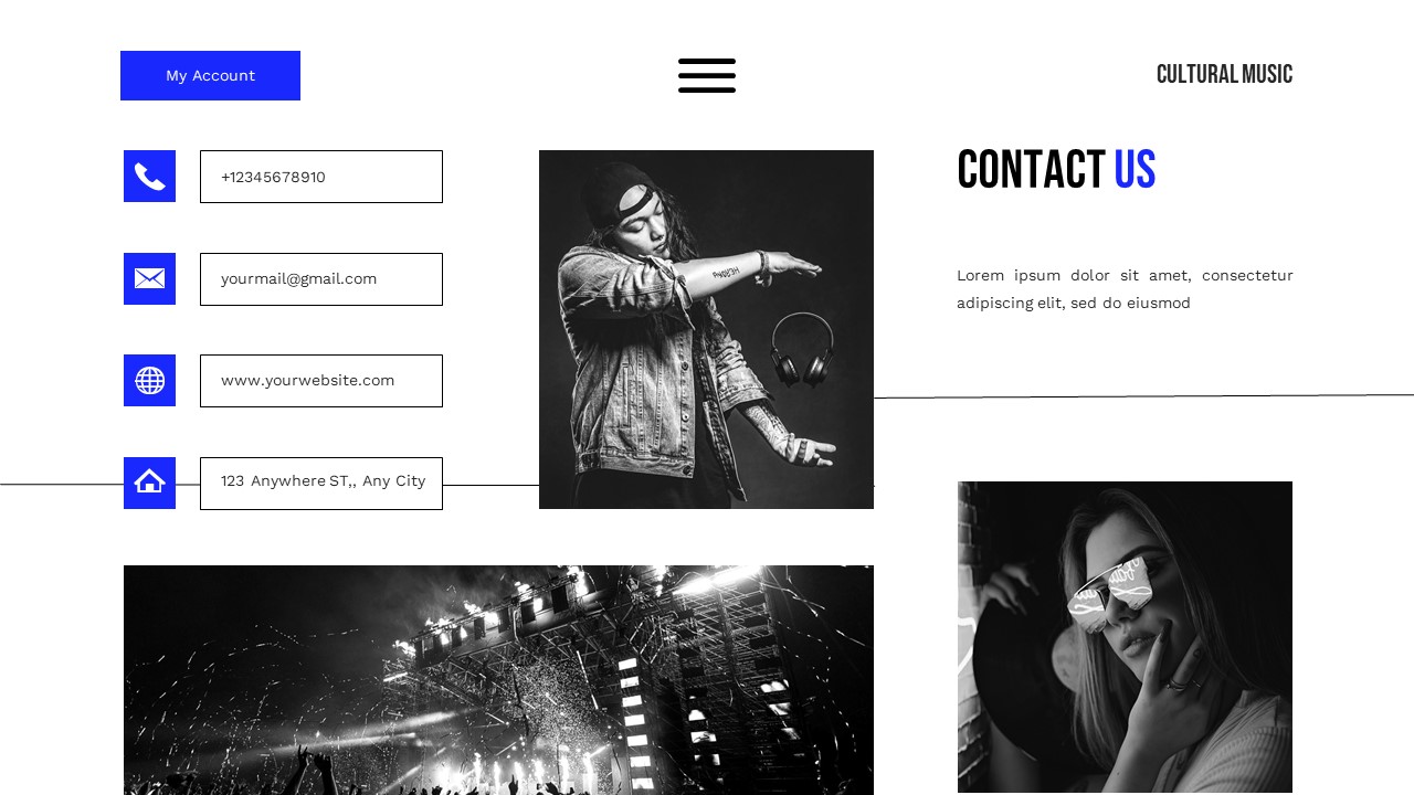 Cultural Music - Musical Google Slide Templates, Presentation Templates