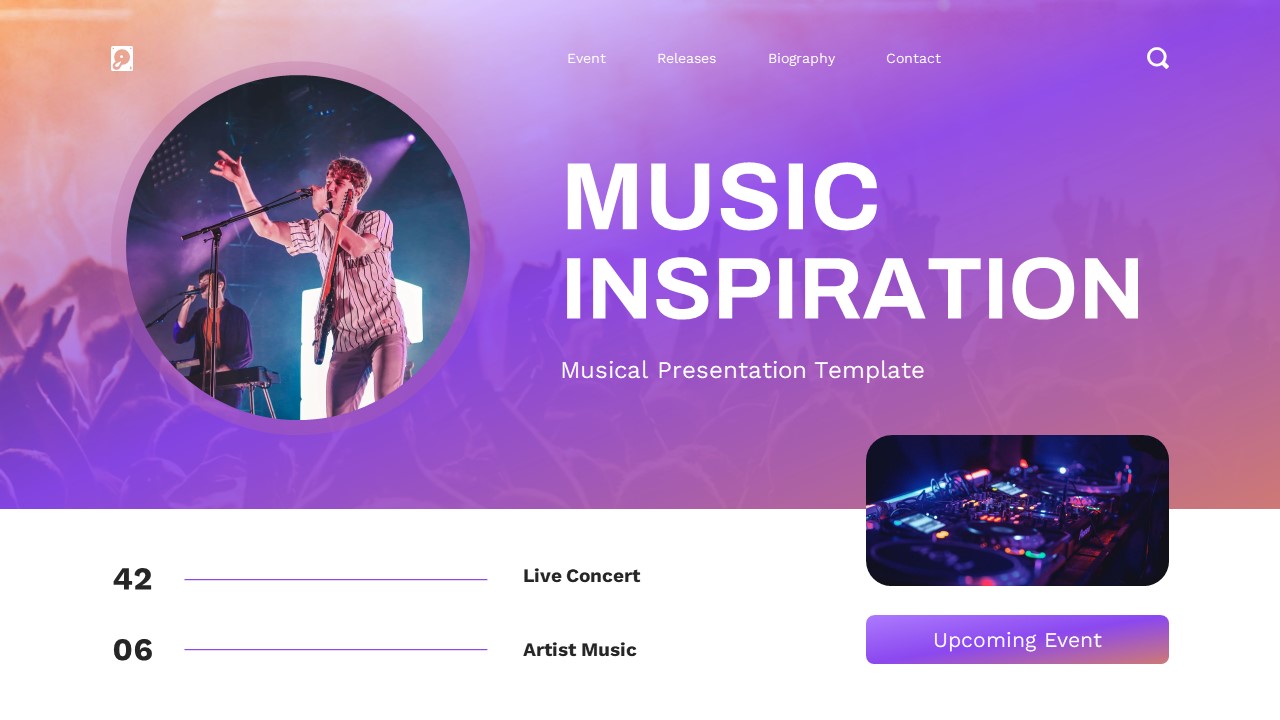 Music Inspiration - Musical Google Slide Templates, Presentation Templates