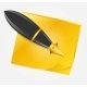 Yellow Paper with Ink Pen Icon Vector , Vectors | GraphicRiver