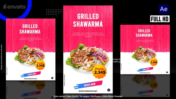 Food Promo Posts, After Effects Project Files | VideoHive