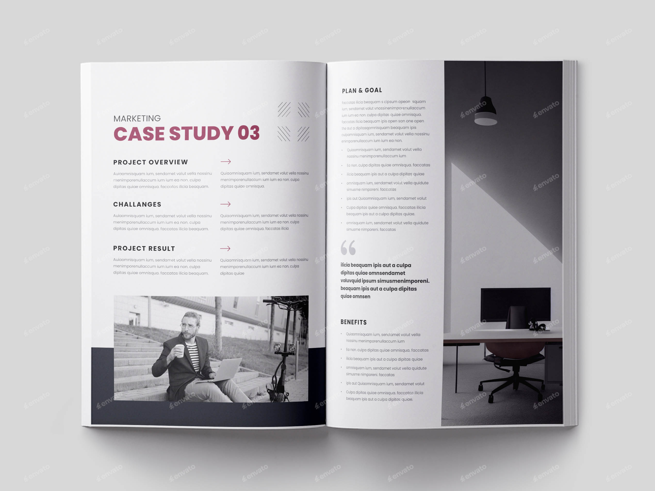 Case Study Brochure, Project Case Template, Print Templates | GraphicRiver