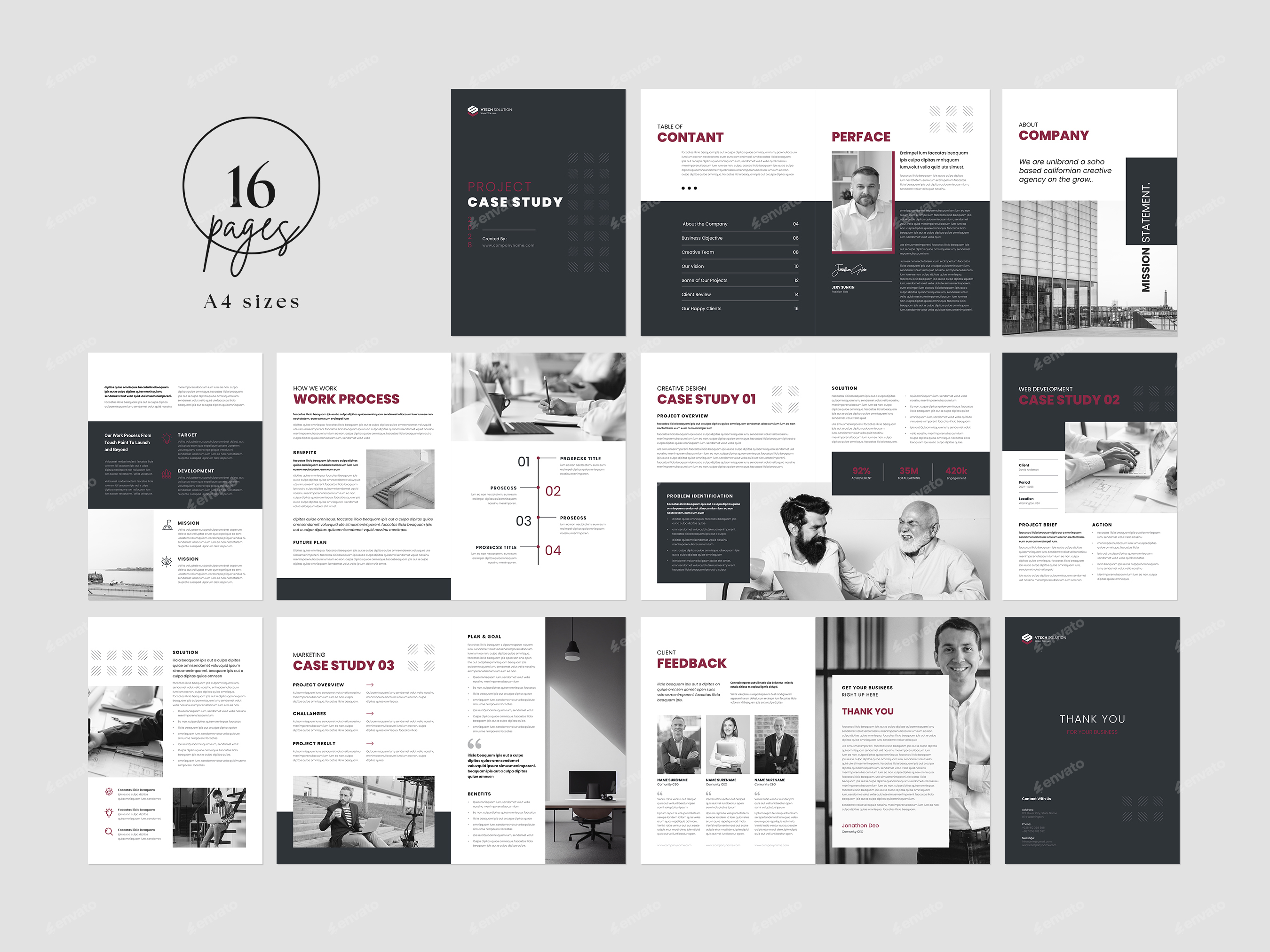 Case Study Brochure, Project Case Template, Print Templates | GraphicRiver