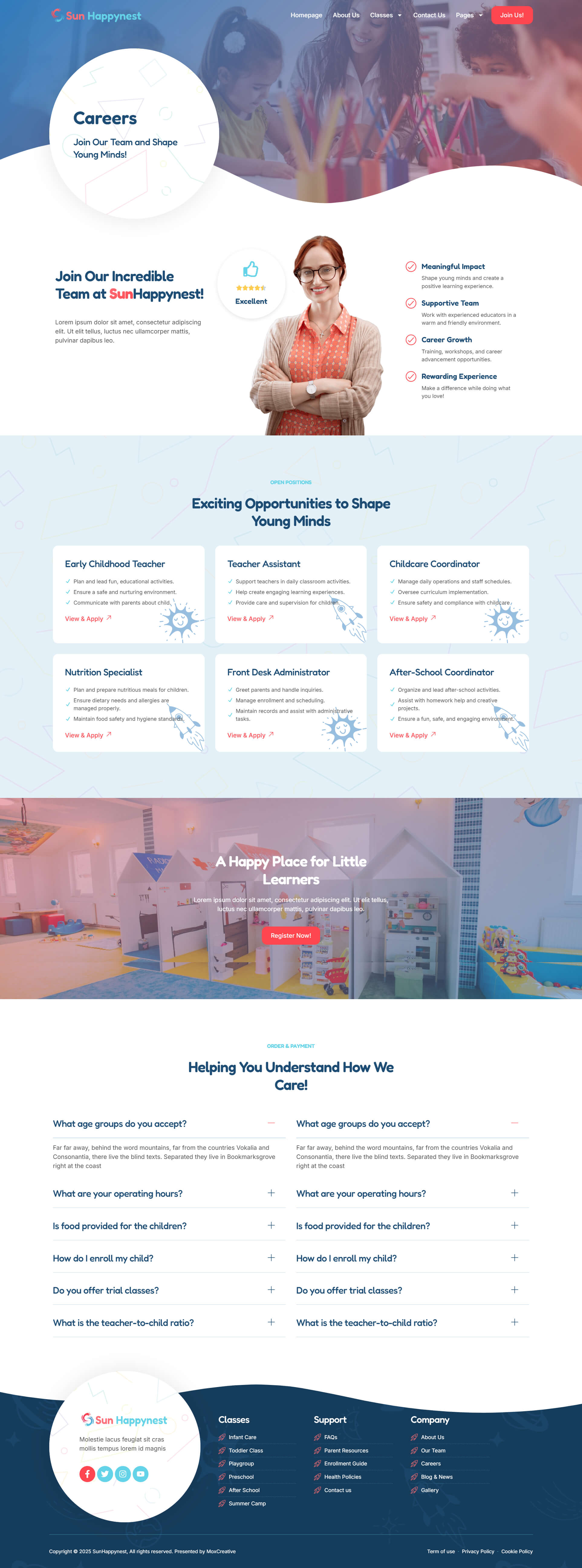 SunHappynest - Kindergarten & Child Care Elementor Pro Template Kit by moxcreative