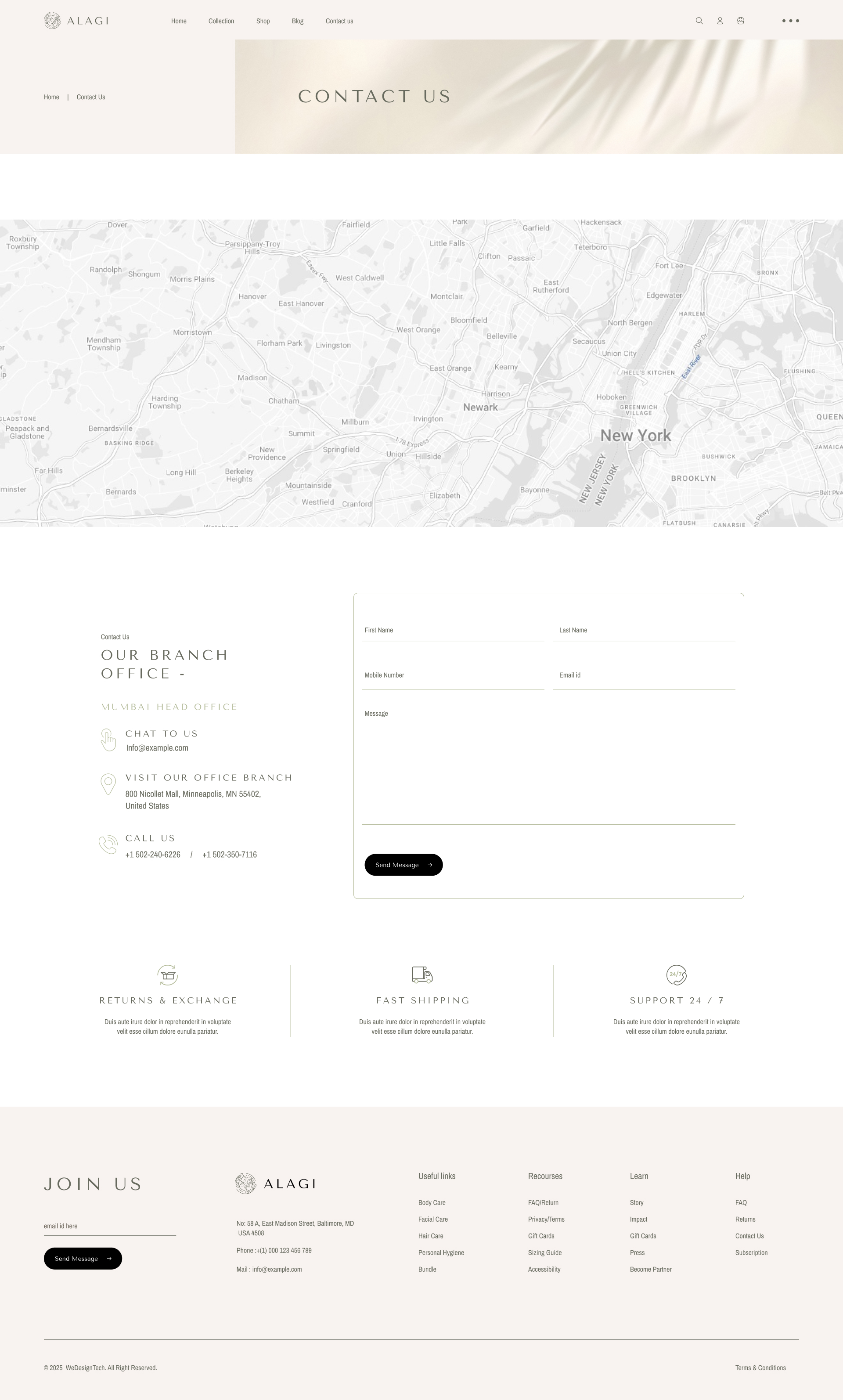 Alagi - Beauty & Cosmetics Services Figma Template by BuddhaThemes