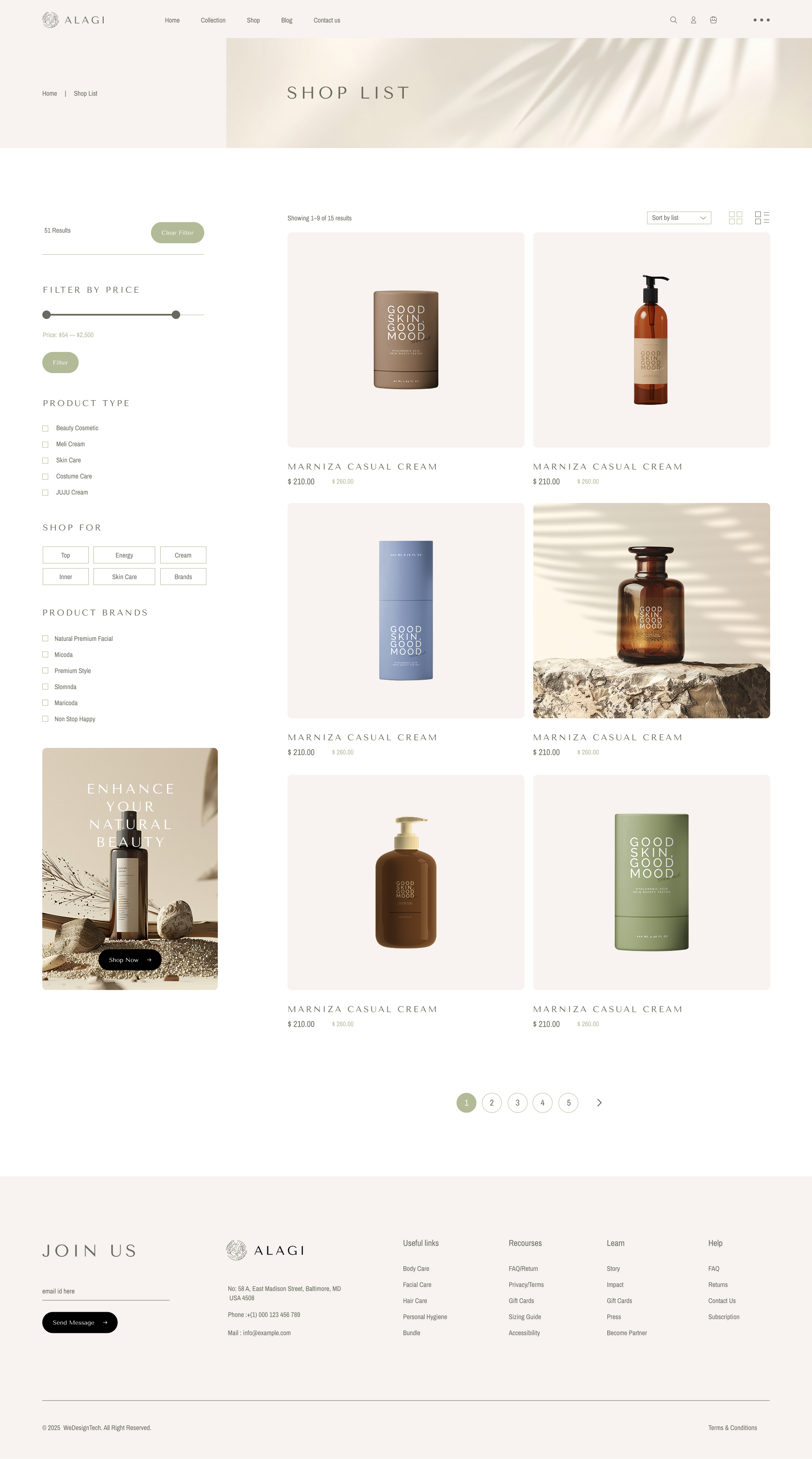 Alagi - Beauty & Cosmetics Services Figma Template by BuddhaThemes