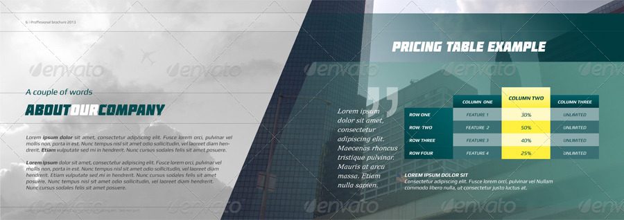 Horizontal Corporate Brochure, Print Templates | GraphicRiver