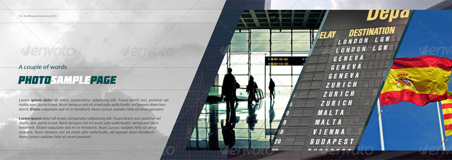 Horizontal Corporate Brochure, Print Templates | GraphicRiver