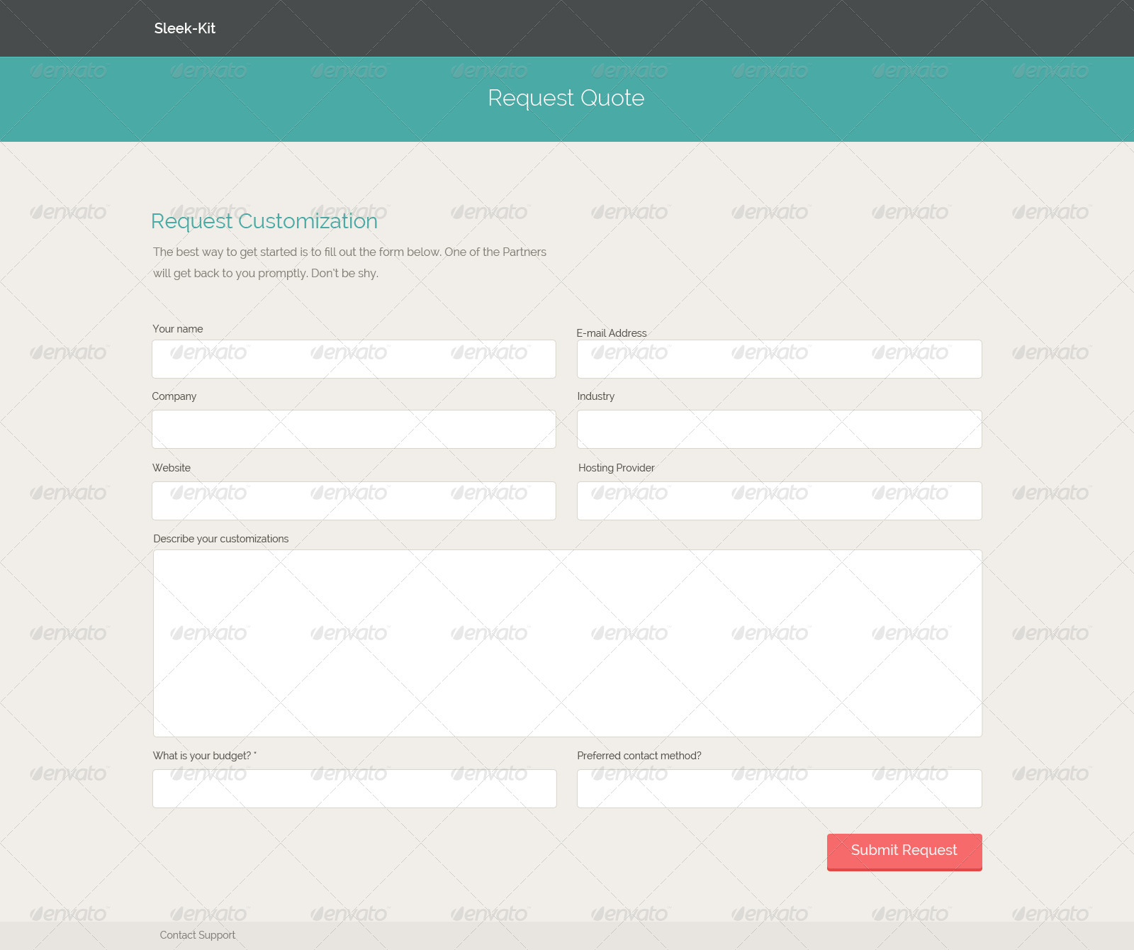 Sleek-kit Clean and Simple Form, Web Elements | GraphicRiver
