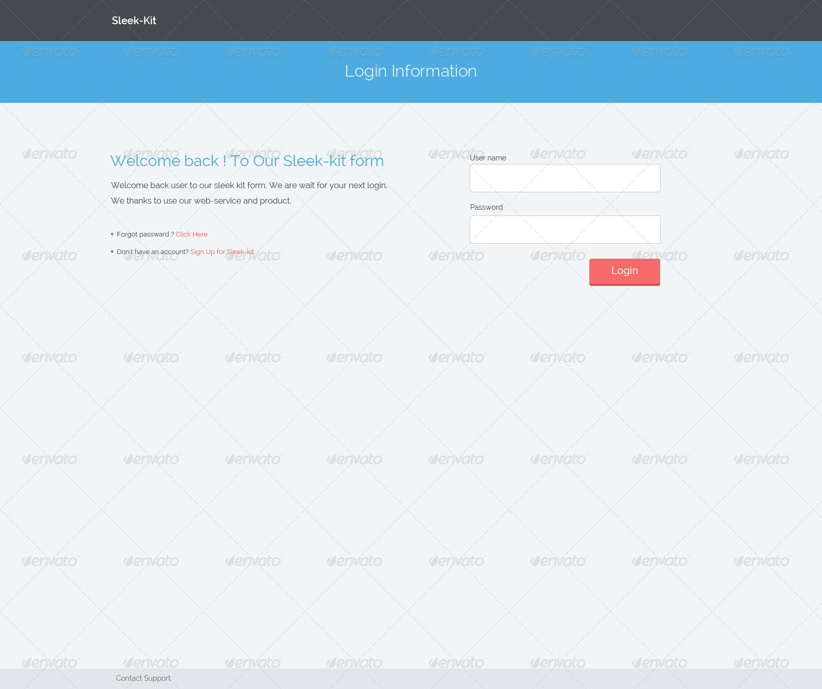 Sleek-kit Clean and Simple Form, Web Elements | GraphicRiver
