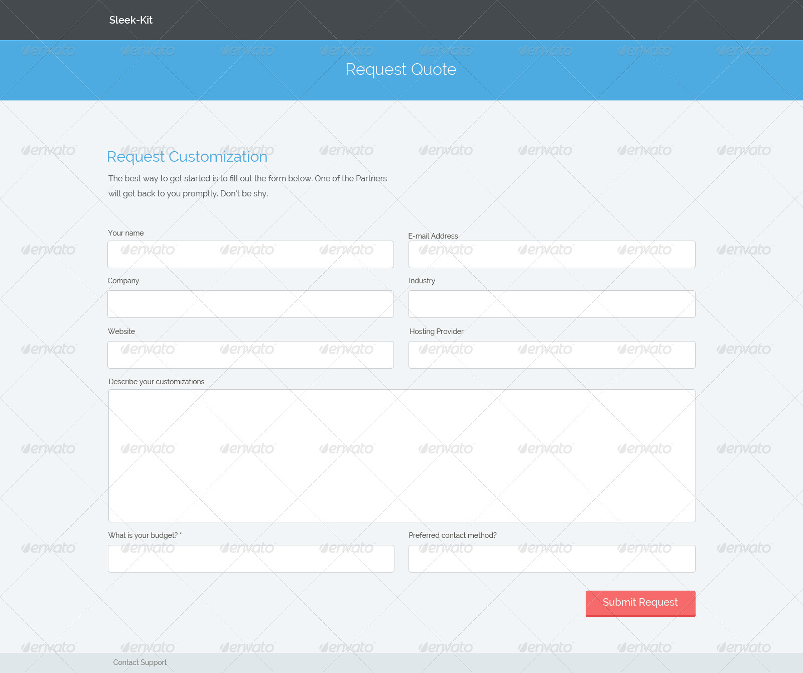 Sleek-kit Clean and Simple Form, Web Elements | GraphicRiver