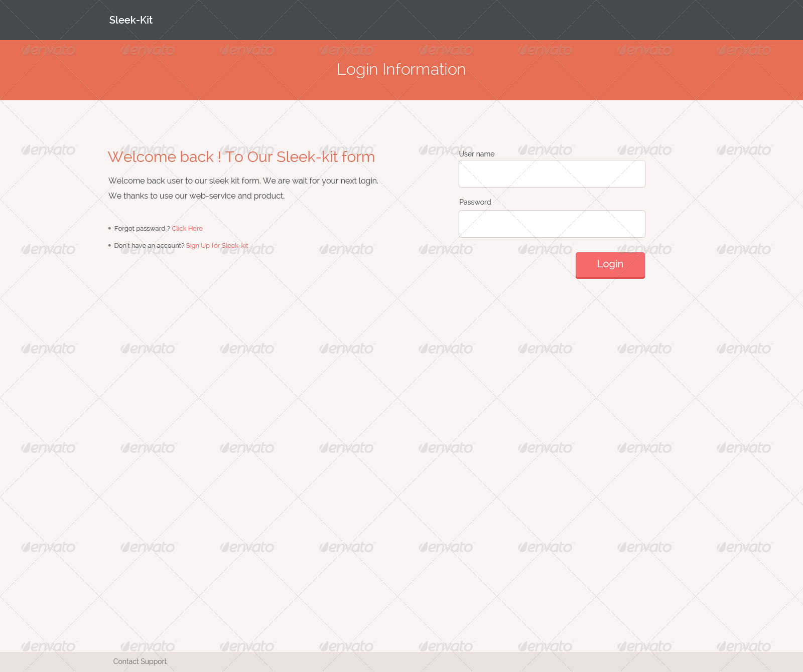 Sleek-kit Clean and Simple Form, Web Elements | GraphicRiver